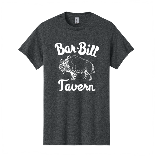 Bar-Bill Tavern Buffalo Cotton T-shirt Dark Heather | Bar-Bill Merch