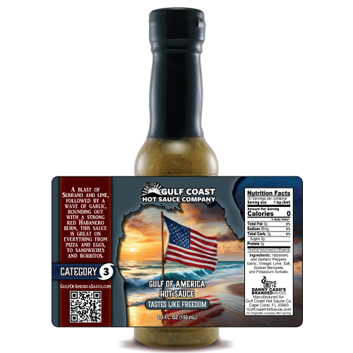 ~~7/10 Heat - GULF OF AMERICA HOT SAUCE™ Garlic Serrano | ~7/10 Heat ...