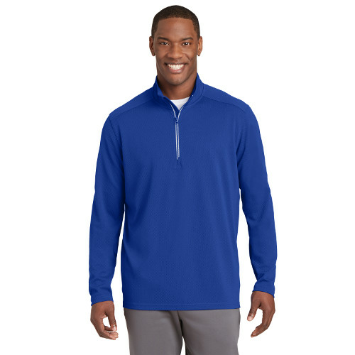 Sport-Tek Sport-Wick Textured 1/4-Zip Pullover True Royal | Sport-Tek ...
