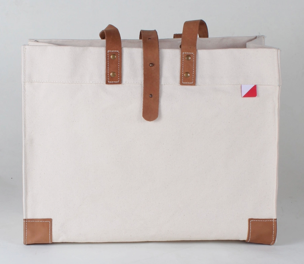 Shore Bags Carmel Canvas and Leather Tote Bag Natural | ABHR Swag