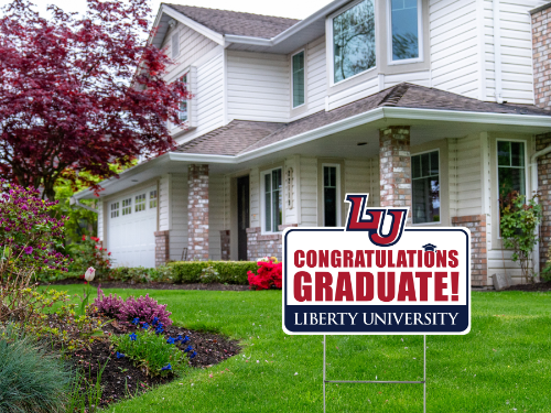 LU Graduation Yard Sign (includes yard stake) Design printed on both ...