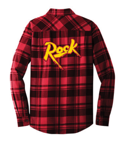 Rock Flag Flannel Red and Black | Red and Black Rock Flag Flannel
