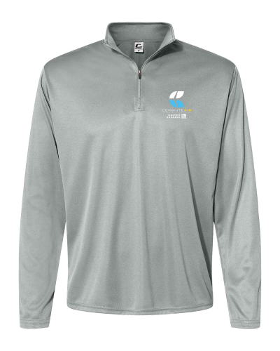 Quarter-Zip Pullover Silver - Color Logo | Silver Quarter-Zip Pullover