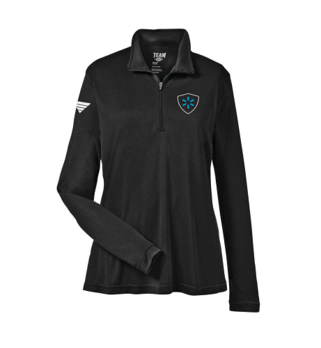 Zone Ladies Performance Quarter-Zip- Asset Protection BLACK | Walmart ...