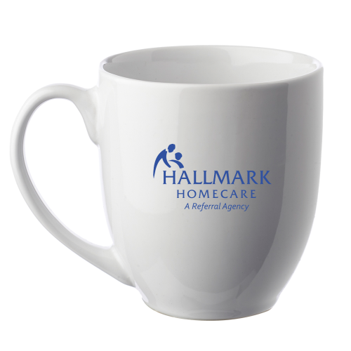 16 oz. Bistro Glossy Personalized Coffee Mugs White | 16 oz. Bistro ...