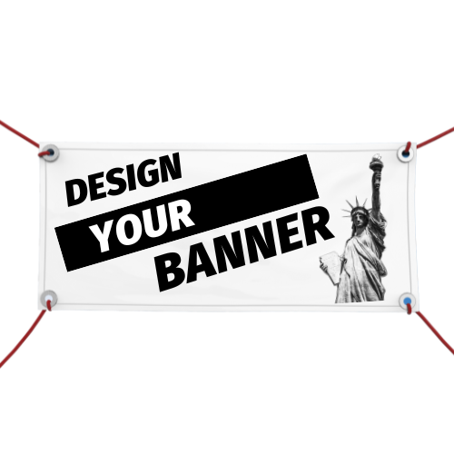 Custom Vinyl Banners - Horizontal White | White Custom Vinyl Banners ...