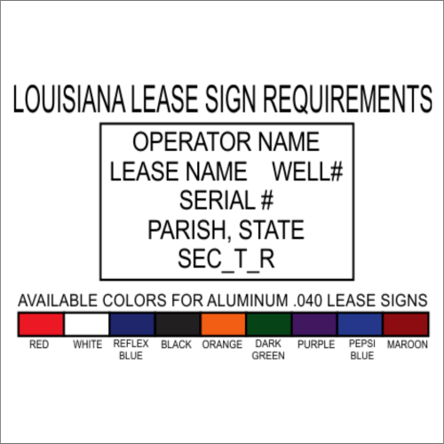 OILFIELD LEASE SIGNS Products | a-1graphicsolutions