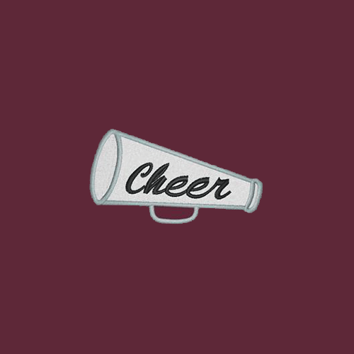Cheerleading Megaphone Right Chest | Berthoud High School Letter Jackets
