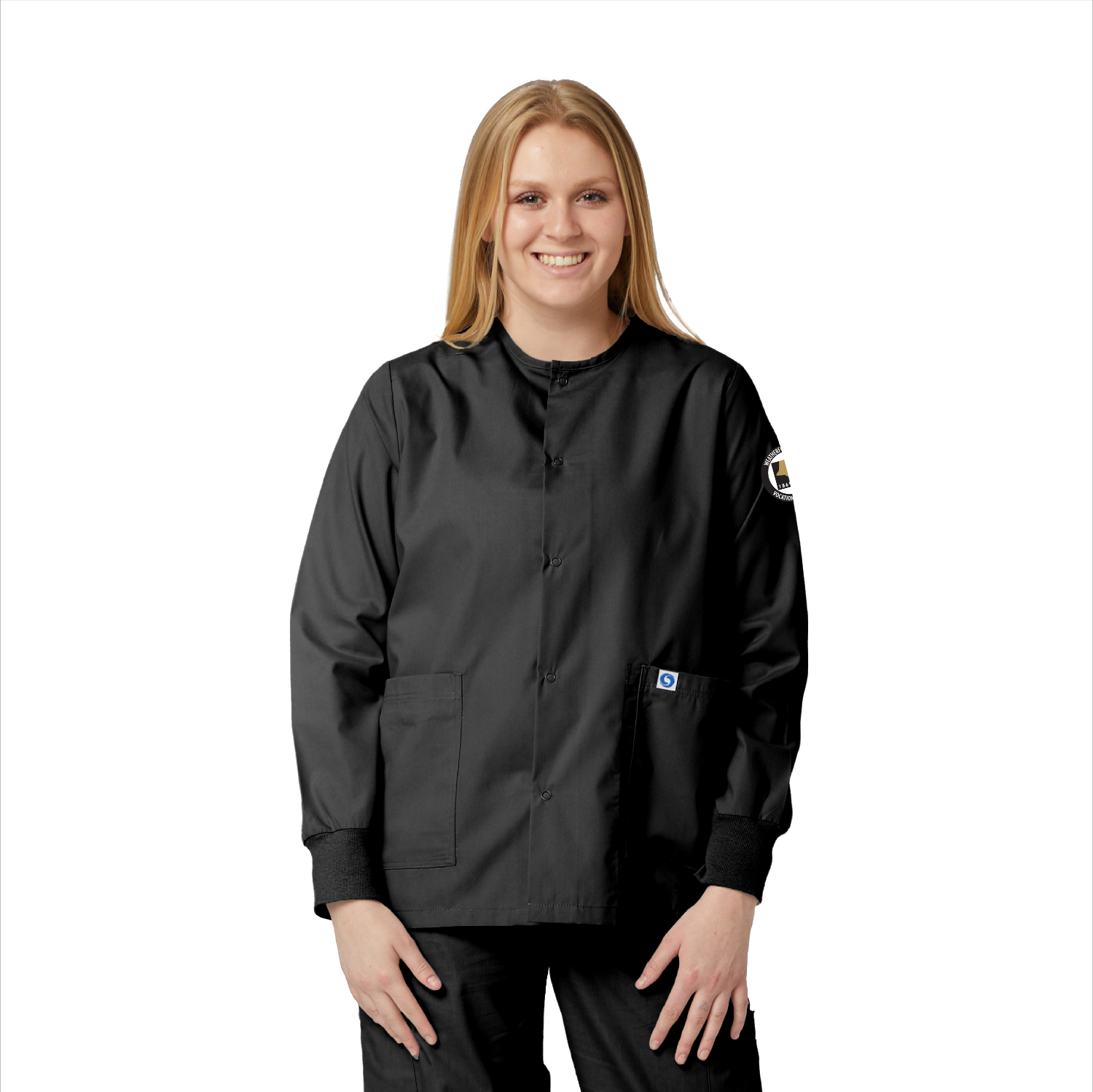 (618C) Ultrastretch Scrub Jacket (Mandatory To Purchase 1) Black ...