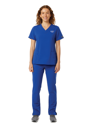 (625 & 635) Ladies Ultra Stretch Scrub Set with White TSTC Logo ...
