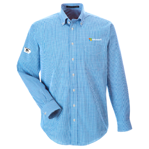 Microsoft DSM Men's Gingham Check Shirt French Blue | Microsoft DSM