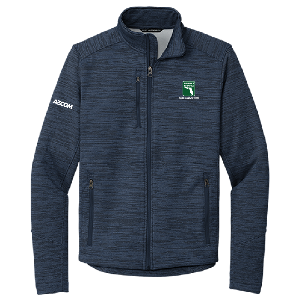 FDOT AECOM Digi Stripe Fleece Jacket Navy | FDOT