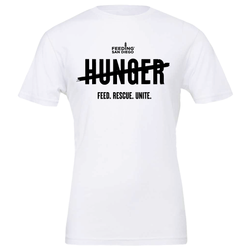 Adult Cross Out Hunger T-Shirt (172595) SolidWhite Blend | SolidWhite ...
