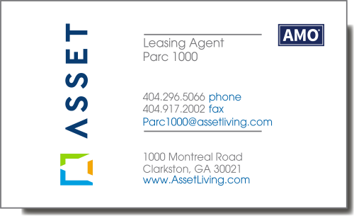 Leasing Agent Business Card White | White - Grey Manager Business Card