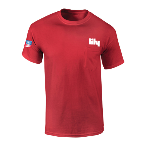 Lily Short Sleeve Red Pocket Tee Red | Lily Gear