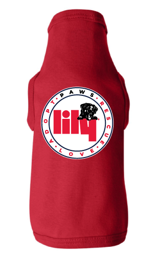 Lily Paws Doggie Tee Red | Red Lily Paws Doggie Tee