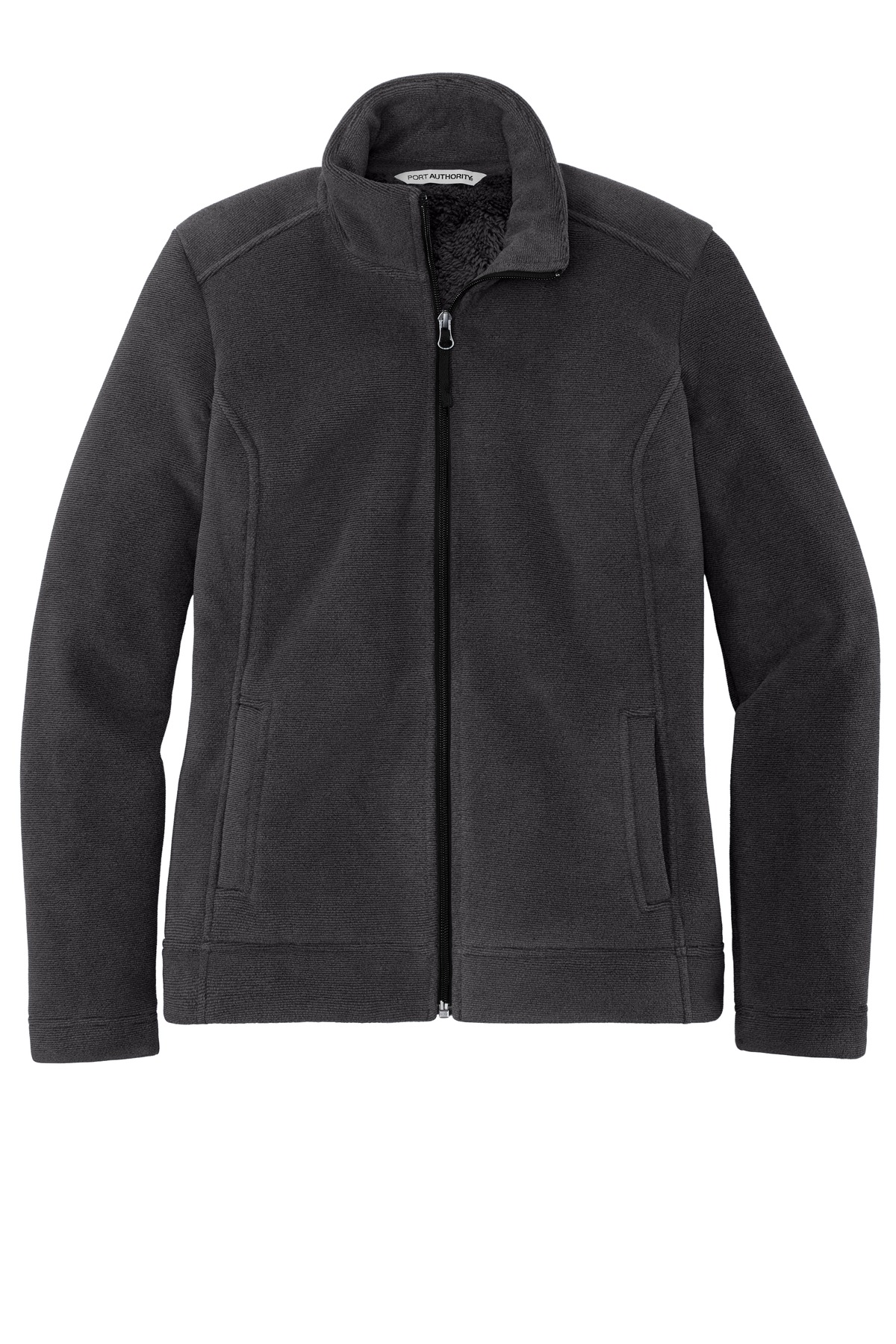 Port Authority Ladies Ultra Warm Brushed Fleece Jacket Graph Dp Black ...