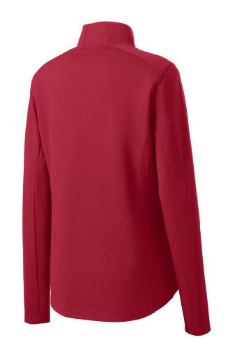 Sport-Tek Ladies Sport-Wick Textured 1/4-Zip Pullover Deep Red | Sport ...