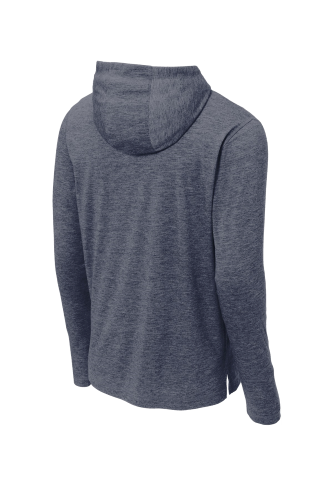Sport-Tek PosiCharge Tri-Blend Wicking Long Sleeve Hoodie True Navy ...