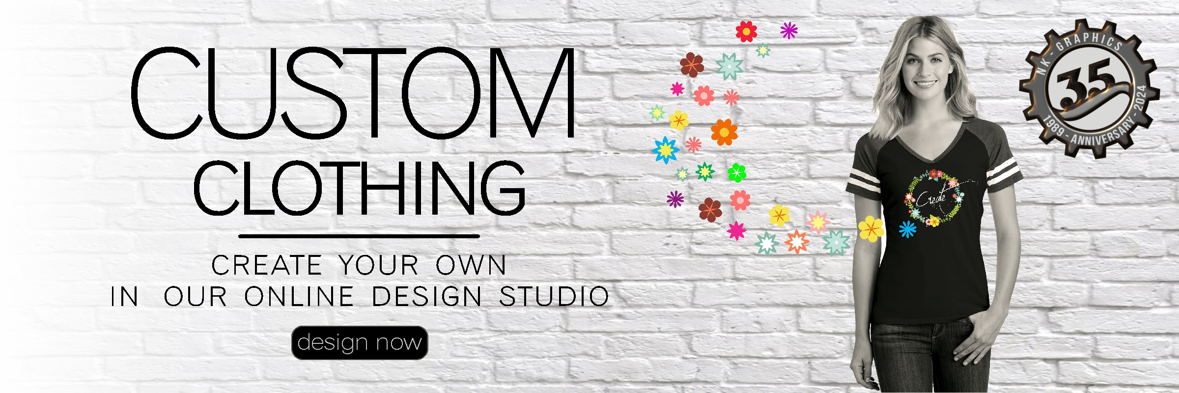 Custom t-shirt printing and embroidery