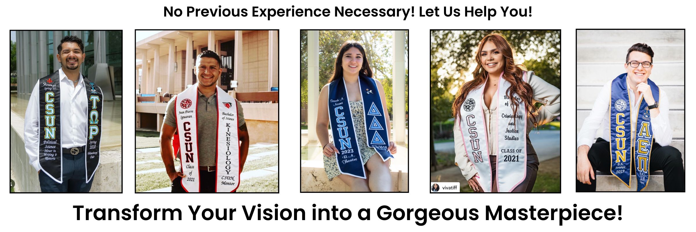 Custom Graduation Sash Manufacturer Made in USA